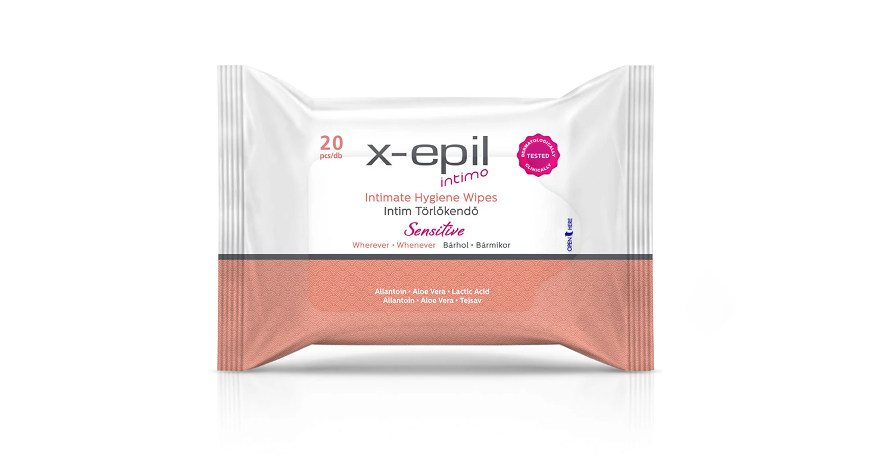 X-epil Intim törlőkendő – Szenzitív (20 db/csomag) | Carbon Medical
